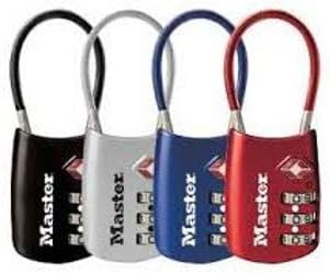 Amazon.com: Master Lock 4688D TSA Accepted Cable Luggage Lock, Color ...
