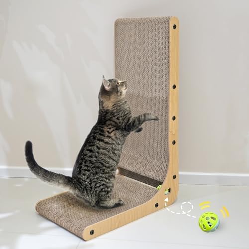 Amazon.com : SOCATER Cat Scratcher L Shape Large, 26.8 inch Cat ...