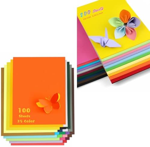 Amazon.com : Colored Cardstock 300 sheets, 8.5”x 11” Cardstock Paper ...