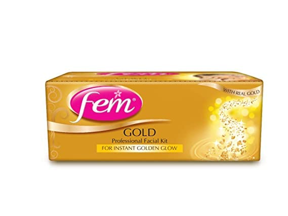 Fem Gold Professional Facial Kit 300gm for Golden Glow, Soft Skin ...