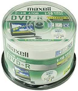 Amazon.co.jp: maxell データ用DVD-R 4.7GB 16倍速 CPRM対応 インクジェットプリンター対応 (50枚スピンドル DRD47WPD.50SP : パソコン・周辺機器
