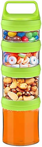 Amazon.com: BeneLabel Snack Jars 3-Piece BPA Free Stackable Containers ...