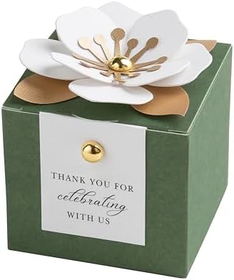 Amazon.com: FEIYI 20 PCS Candy Boxes, 3 In 1 Olive Green Favor Boxes ...