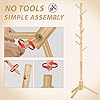 Amazon.com: Unisakey Durable Wooden Coat Rack, Freestanding Coat Rack ...