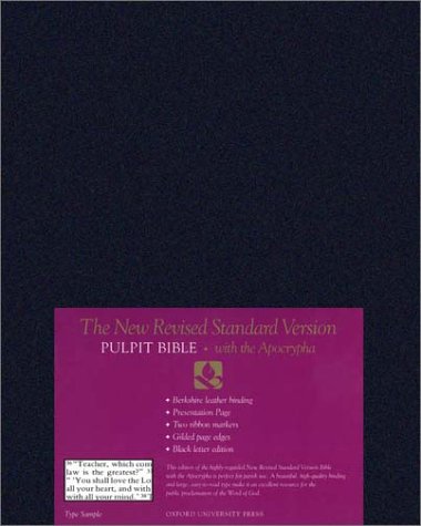 The New Revised Standard Version Pulpit Bible with Apocrypha: Various ...