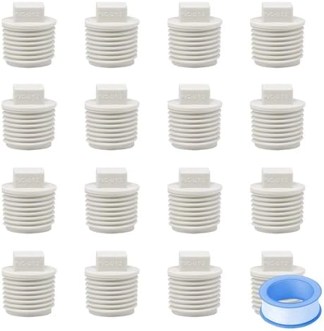 Amazon.com: 20PCS PVC Pipe End Cap Fitting 1/2 Inch PVC Fittings Plug ...