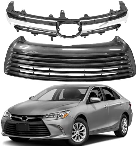 Amazon.com: Upper+Lower Bumper Grille Chrome Trim Grill Compatible with ...