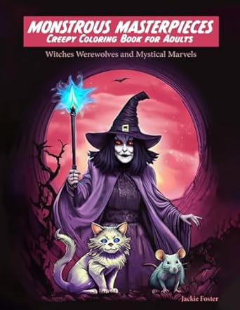 Amazon.com: Monstrous Masterpieces Creepy Coloring Book for Adults ...
