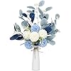 Amazon.com: INSUNSIX Blue and White Flowers Artificial for Decoration ...