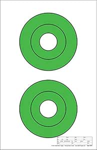 EZ2C Red Dot Optics Targets: Two 6.5" Green Bullseyes Targets | Optic ...