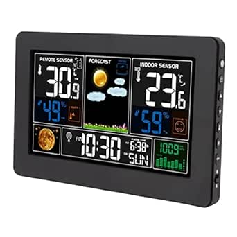 Weather Clock, Weather Monitor Clock Simple Operation Multifunctional ...