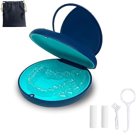 Amazon.com : Retainer Case,Aligner Case with Mirror,Round Retainer ...