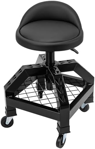 Amazon.com: Garage Stool, Shop Stools with Wheels, Adjustable Shop ...