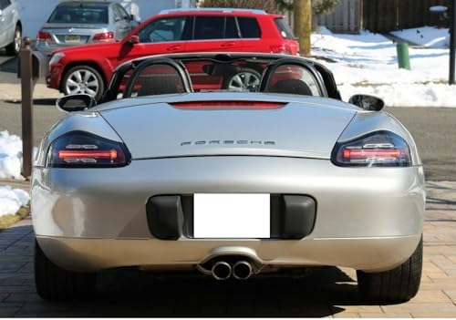 Amazon.com: OriginalEuro LED Tail Lights Set w/Red Center Bar 718 Style ...