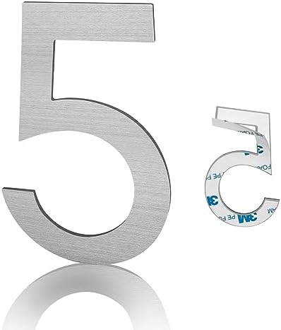 Amazon.com: 3 Inch Modern House Numbers, Brushed Silver Mailbox Numbers ...