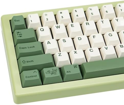 Amazon.com: 133 Keys Dye Sub PBT Keycaps Cherry Profile Green Botanical ...