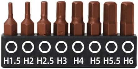 SKZIRI 8-Piece 1/4 Inch Metric Hex Bit Set 1.5mm 2.0mm 2.5mm 3.0mm, 4 ...