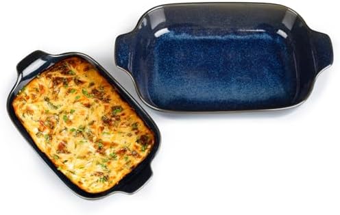 Amazon.com: PARMEDU Ceramic Baking Dish Set: Ceramic Bakeware Set of ...