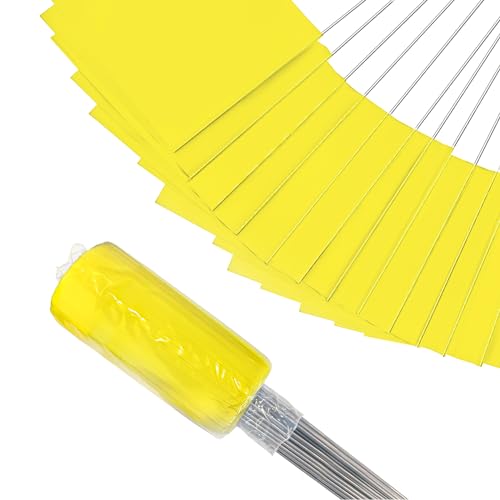 Zozen 100Pack Marking Flags, Yellow Marking Flags - 15x4x5 Inch, Lawn ...