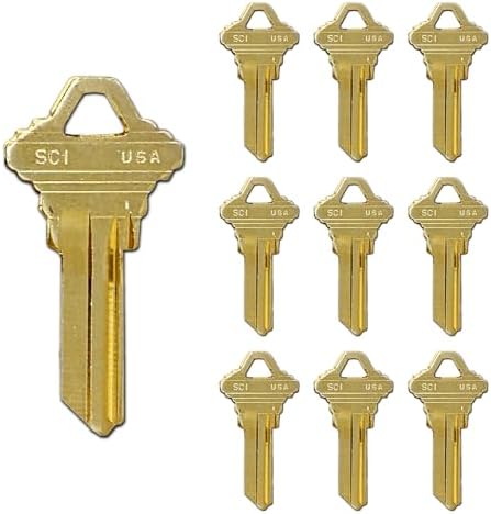 SUMMIT DOORWARE Schlage SC1 Key Blanks in Premium Brass | Uncut Keys ...