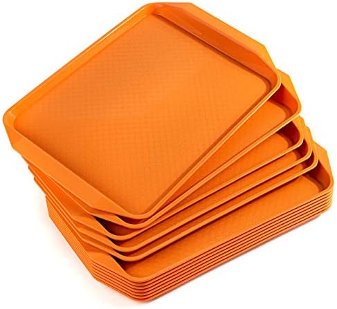 Amazon.com: Qskely Plastic Fast Food Trays for Eating, 17" x 11.8", Set ...