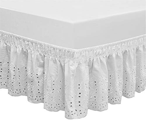 Amazon.com: QSY Home Wrap Around Elastic Eyelet Bed Skirts 18 Inches ...