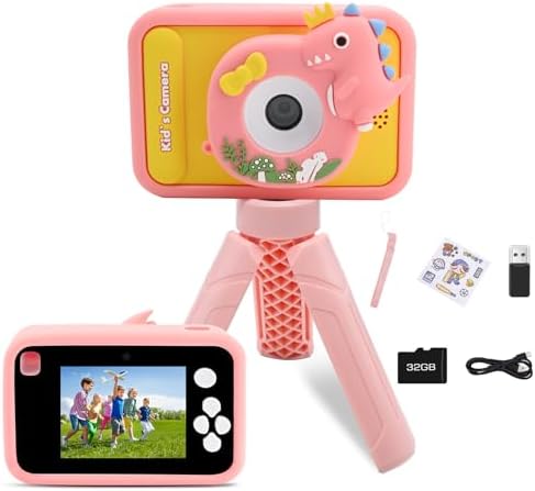 Amazon.com: Upgrade Kids Camera with Tripod for Girls Boys Age 3-10 ...