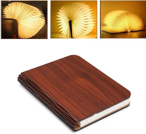Vilygret Book Lamp Large Size Folding Mood Light, Upgraded 7 Colors ...
