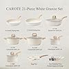 Amazon.com: CAROTE 21Pcs Pots and Pans Set, Nonstick Cookware Sets, White Granite Induction ...
