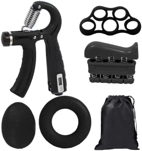 hand grip exerciser, 5pcs Hand Vibration Finger Enhancer Exercise Set ...