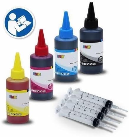 4 x 100ml Ink for PG-645, 645XL, PG-660 660XL Black & CL-646, 646XL ...