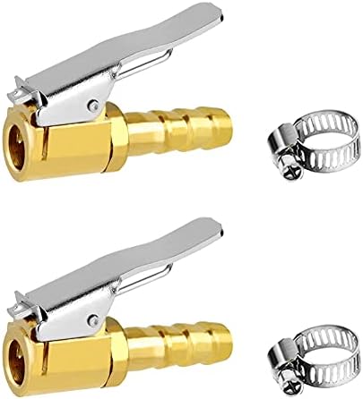 Amazon.com: GLSOWEE 2PCS 1/4" Brass Locking Tire Air Chucks, Portable ...