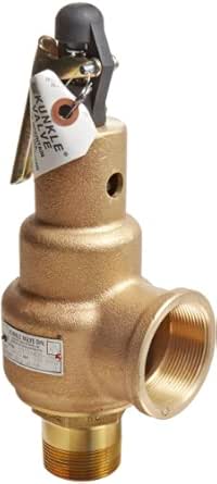 Kunkle 6010HGE01-AM0200 Bronze ASME Safety Relief Valve for Steam, EPR Soft Seat, 200 Preset ...