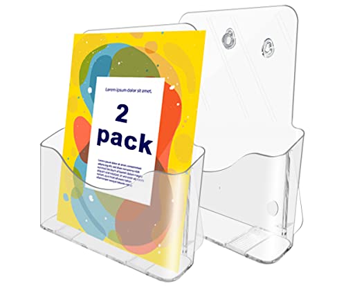 Lot de 2 supports de brochures en acrylique transparent de 21,6 x 27,9 ...