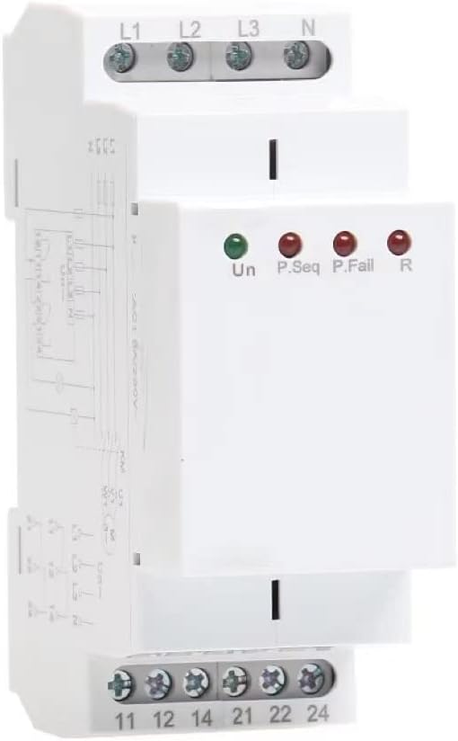 Amazon.com: Phase Sequence Relay Phase Failure Relay 8A 2SPDT 36mm ...