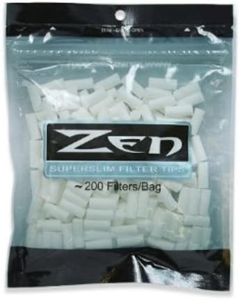 Amazon.com: Zen Filter Tips Bag of 200 Non Menthol Pack of 1 Superslim ...