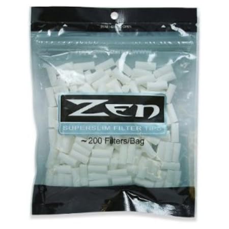Amazon.com: Zen Filter Tips Bag of 200 Non Menthol Pack of 1 Superslim ...