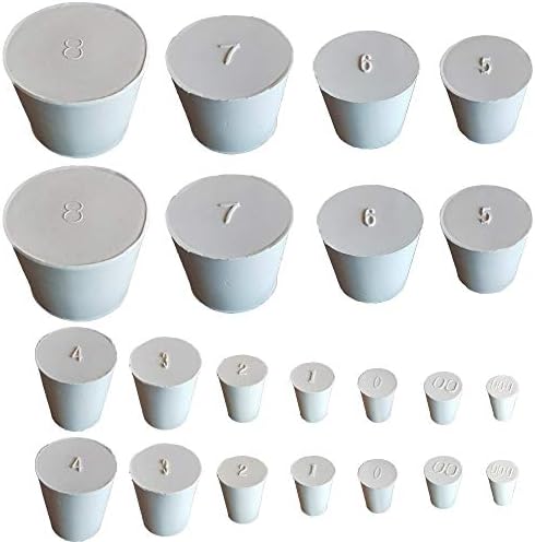Zocipro 110Pcs Silicone Rubber Tapered Plug Assortment Kit, 8 Size 1/16 ...