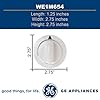 Amazon.com: GE WE1M654 Genuine OEM Timer Knob (White) for GE Dryers ...