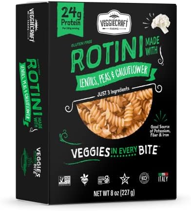 Amazon.com: Veggiecraft Farms Rotini Pasta Made With Lentil, Peas ...