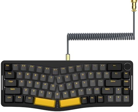 Amazon.co.jp: AKS068 Gaming Keyboard Alice Layout Wired 65% 68 Keys ...