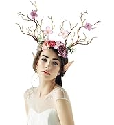 Amazon.com: FRESHME 2 Pairs Elf Ears with Leaf Headpiece Set - Soft ...