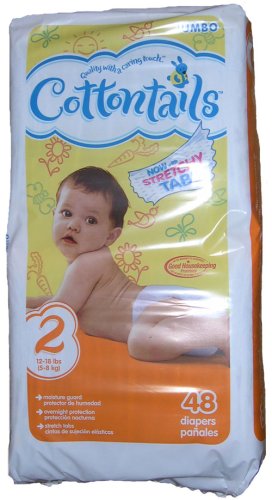 Amazon.com : Cottontails Baby Diaper Size 2 Mega Pack, 192pcs : Baby ...
