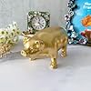 Amazon.com: Pewery Golden Pig Statue, Animal Figurine Home Decor, Pig ...