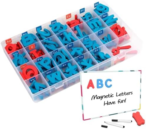 208PCS Magnetic Alphabet Letters Set Soft-Touch Magnetic Letters with ...