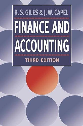 Finance and Accounting: R.S. Giles, John Capel: 9780333615850: Amazon.com: Books