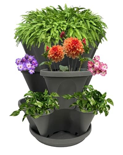 Amazon.com : Natures Distributing 3 Tier Stacking Planter-Flower, Herb ...