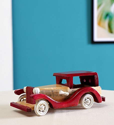 Onlineshoppee Wooden Vintage Miniature Decorative Showpiece Toy Car ...