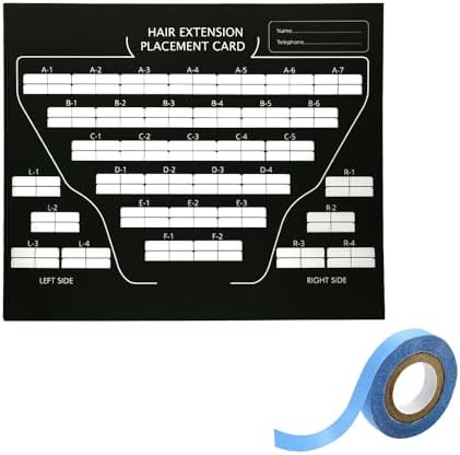 Amazon.com : GlamorDove Tape in Hair Extension Tool Kit Paper Card Hair ...