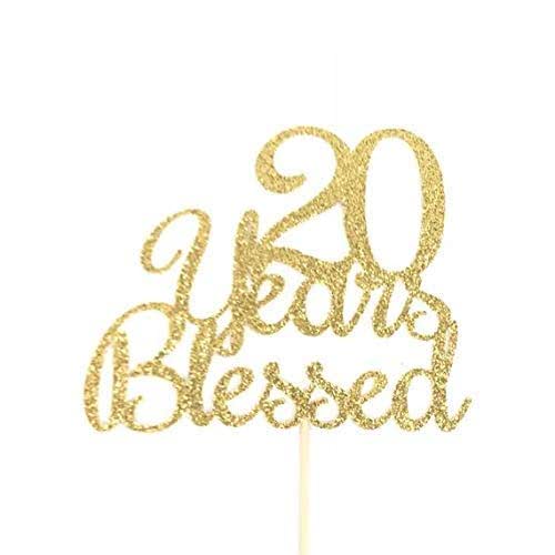 Amazon.com: Atelier Elegance 20 Years Blessed Cake Topper, 20th ...